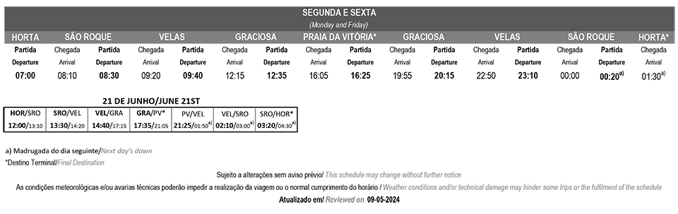 Atlânticoline Horários 2024 | Barco inter-ilhas Açores Preços | Reservar