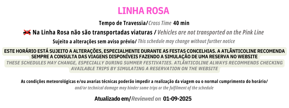 Atlanticoline Schedules 2025 | Inter-island Boat Prices in the Azores ...